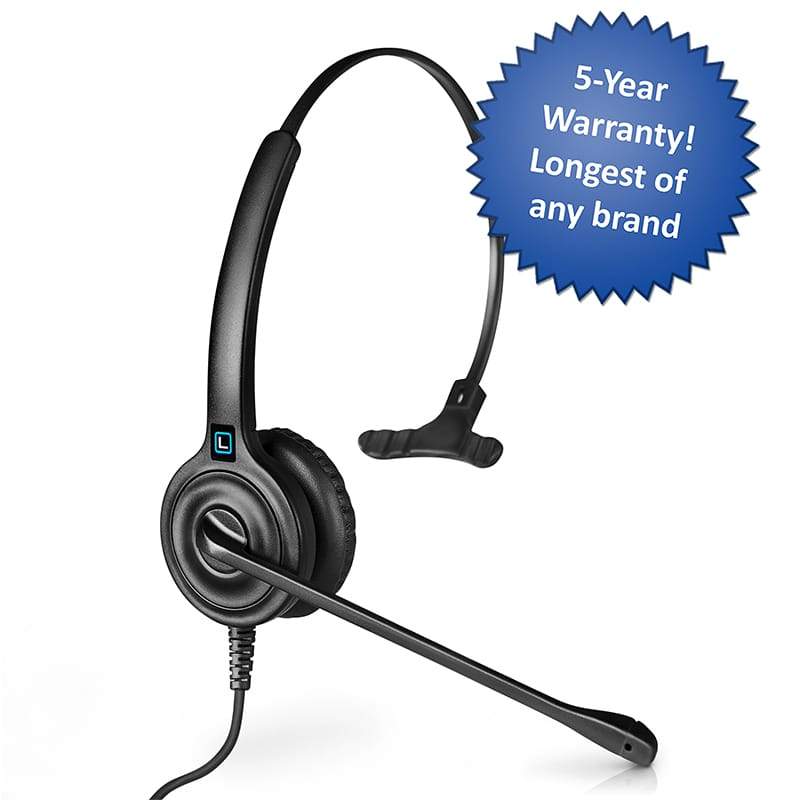 Leitner LH230 Single-Ear USB Headset with In-Line Call Control
