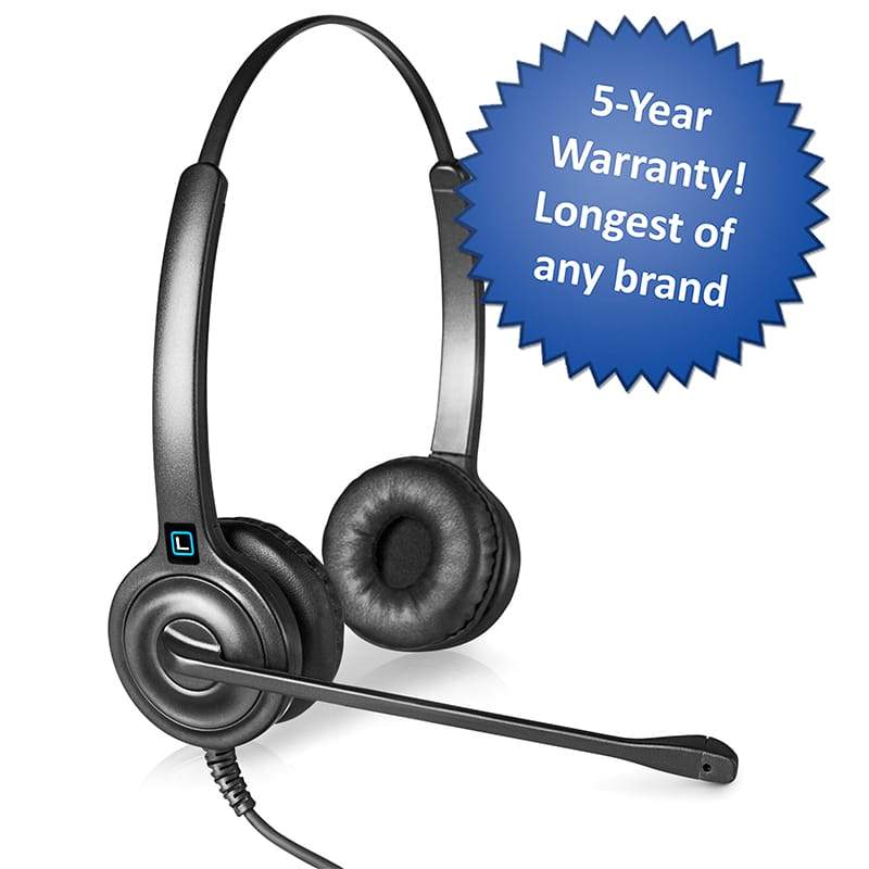 Leitner LH235 Dual-Ear USB Headset with In-Line Call Control